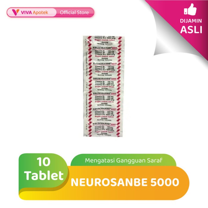 Jual Neurosanbe 5000 Mengatasi Gangguan Saraf (10 Tablet) | Shopee ...
