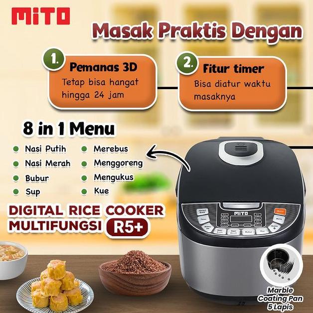 Jual Mito Digital Rice Cooker 2L 8In1/Magic Com Mito Ok | Shopee Indonesia