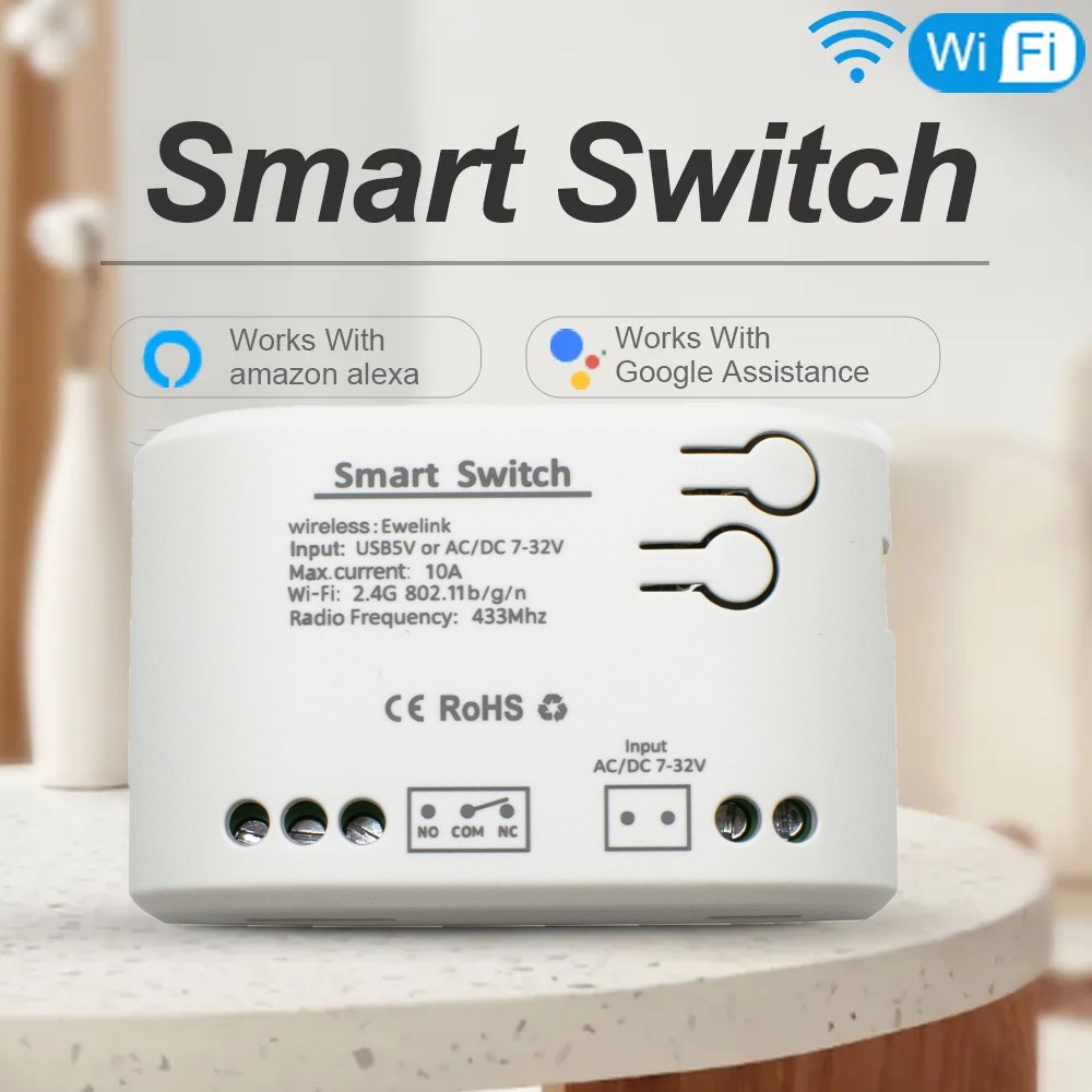 Jual EWeLink Smart Switch 1CH RF433 Control Wireless Wifi Relay Module ...