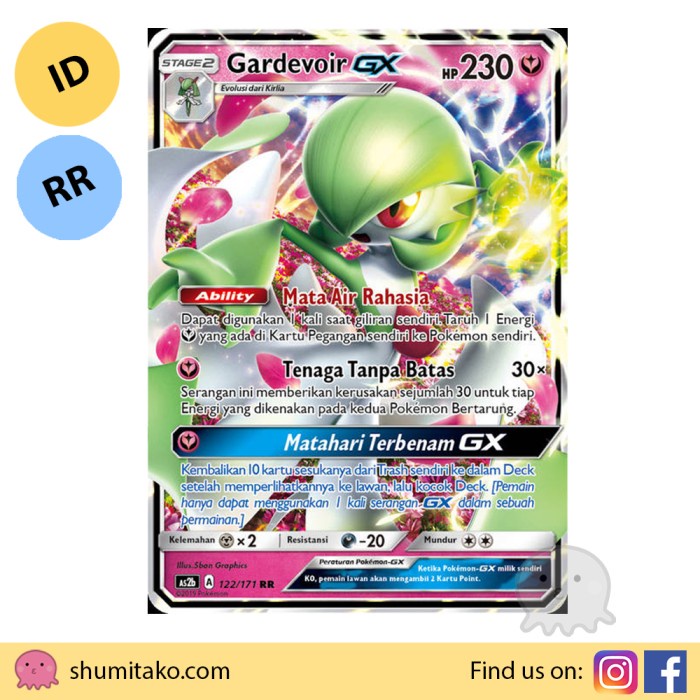 Jual Kartu Pokemon TCG Card Kebangkitan Legenda 2b Gardevoir GX RR #122 ...