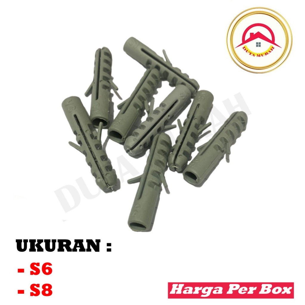 Jual Alat Tanam Gait Sekrup Tembok S6 Dan S8 - Jangkar Skrup Harga Per Box | Shopee Indonesia