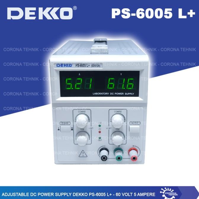 Jual Langsung Proses!! Adjustable Dc Power Supply Dekko Ps-6005 L+ - 60 Volt 5 Ampere | Shopee ...