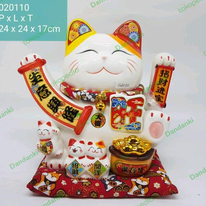 Jual Patung Keramik Kucing Maneki Neko Fengshui Rejeki Hoki 020110 ...