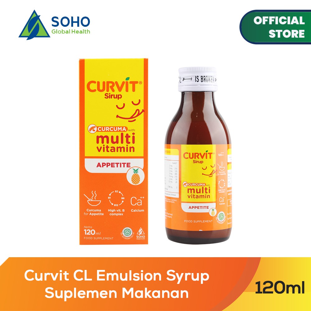 Jual Curvit Emulsion Syrup Suplemen Makanan 120ml | Shopee Indonesia
