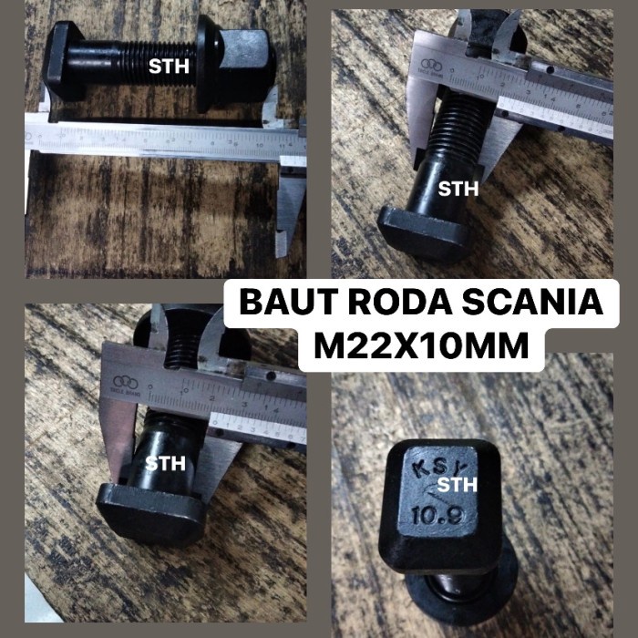 Jual Baut Roda Scania / Buntut Lowbed Diamter 22Mm Panjang 100Mm Korea ...
