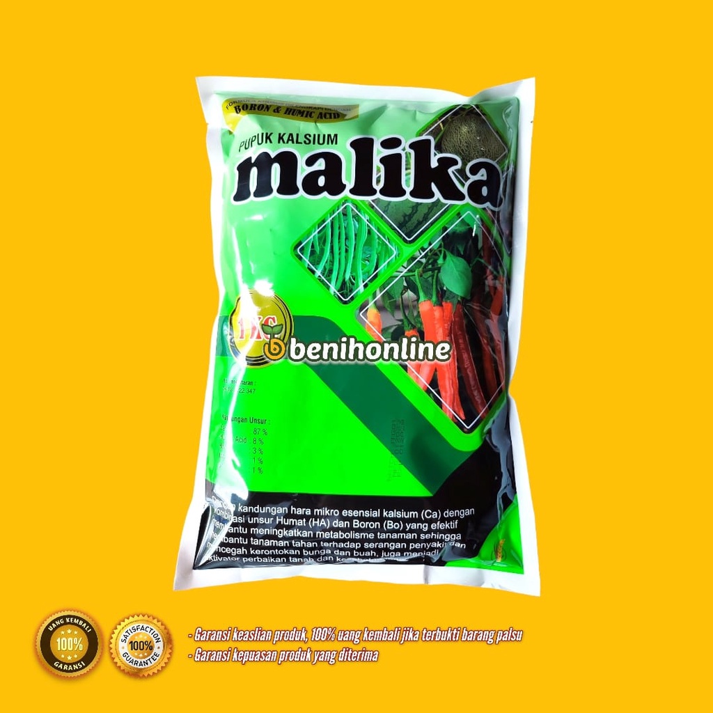 Jual PUPUK KALSIUM ASAM HUMAT BORON MALIKA 1 KG BIRU ANTI RONTOK ANTI ...