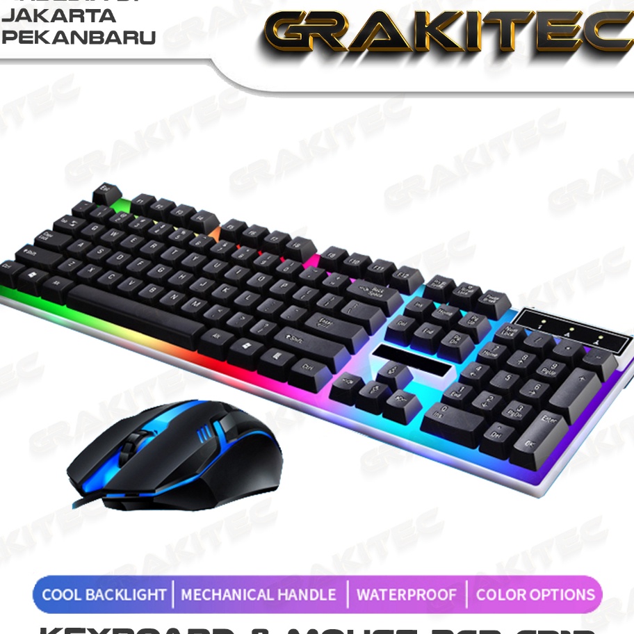Jual Baru Bonkyo Paket Gaming Keyboard dan Mouse RGB / Set Gaming Mouse ...
