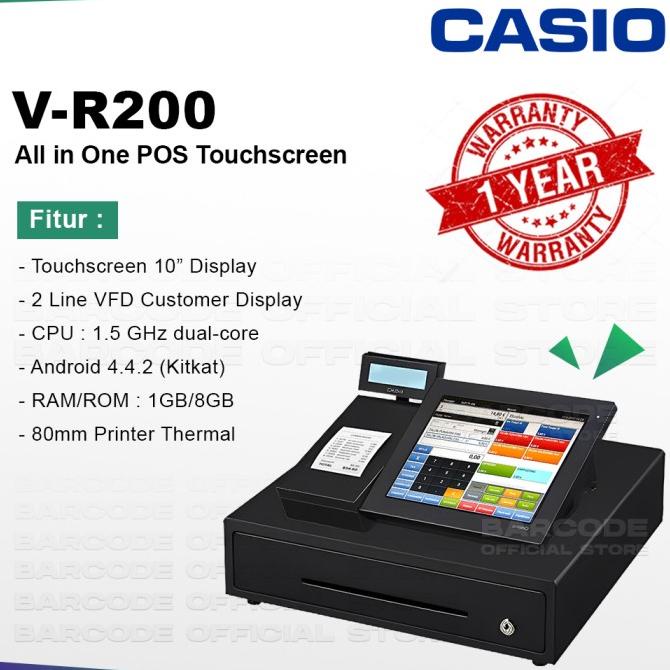 Jual Mesin Kasir Cash Register Pos Touchscreen Android Casio Vr200 | V ...