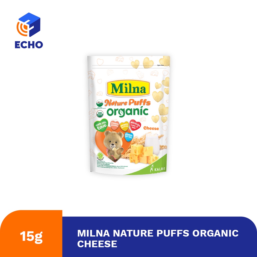 Jual Milna Nature Puff Organic Keju 15Gr | Shopee Indonesia