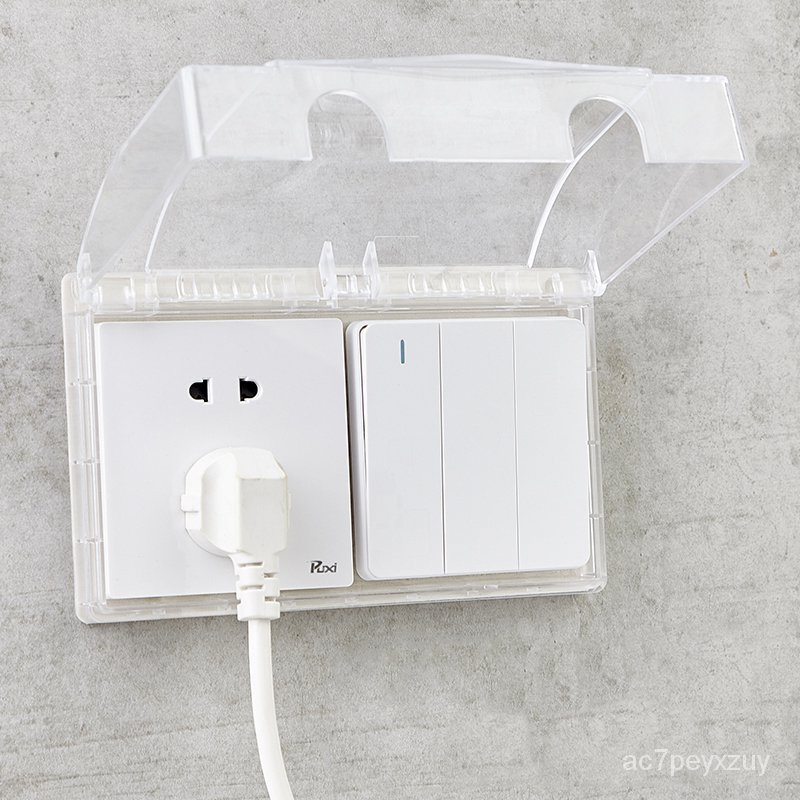 Jual &Double socket Waterproof box standard Plate Panel light switch ...