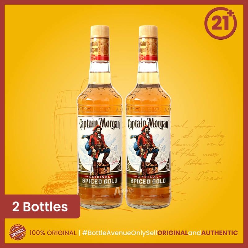 Jual Captain Morgan Original Spiced Gold Rum 750 ml ( Isi 2 Botol ...