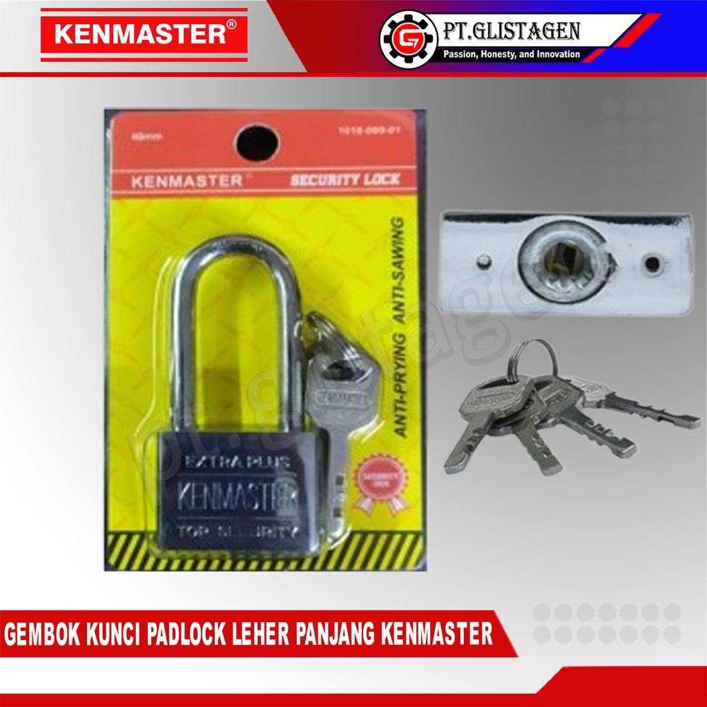 Jual KENMASTER BL 40MM Gembok Leher PANJANG Security Pad Lock BL-40MM ...