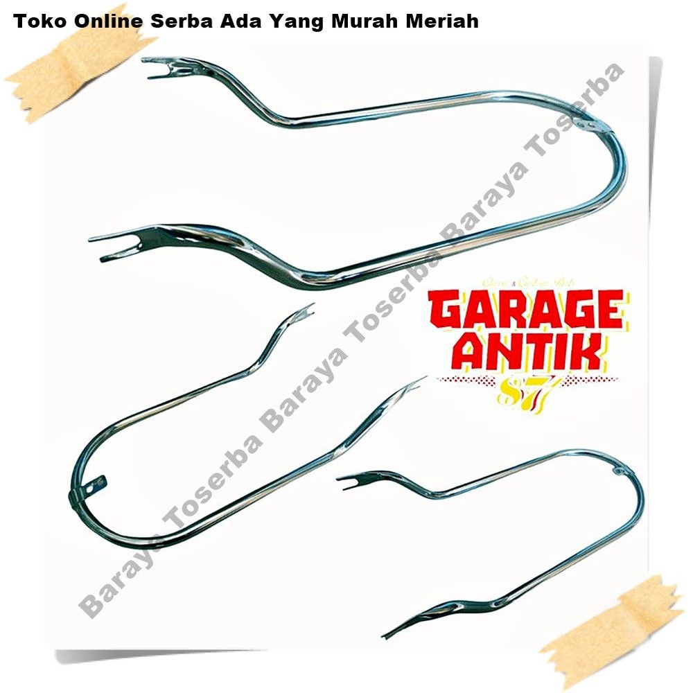 Jual Behel belakang motor custom British model lurus polos crome ...