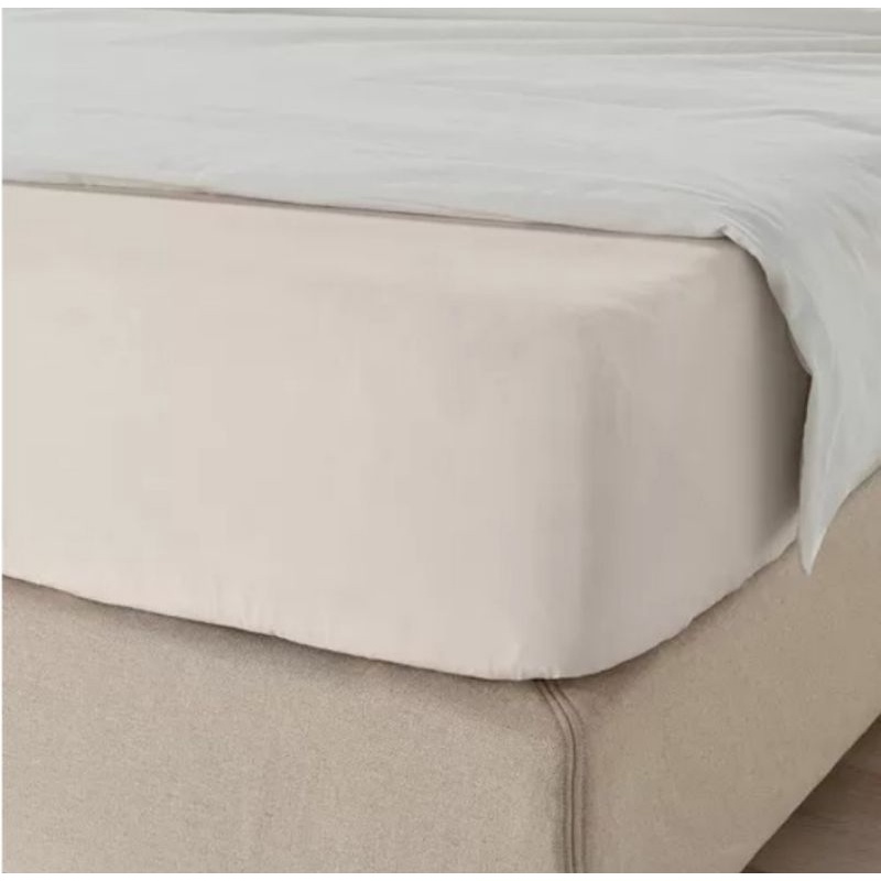Jual Ikea Seprai Kasur Berkaret Ukuran 90x200 Cm Krem | Shopee Indonesia