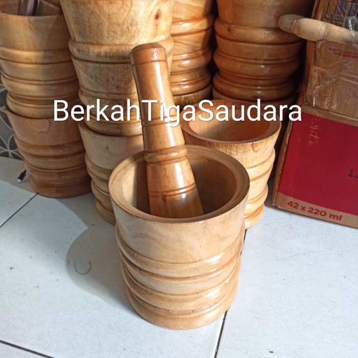 Jual L5 Lumpang Kayu Tumbukan Kayu Alu Ulekan Kayu Tradisional Penumbuk ...