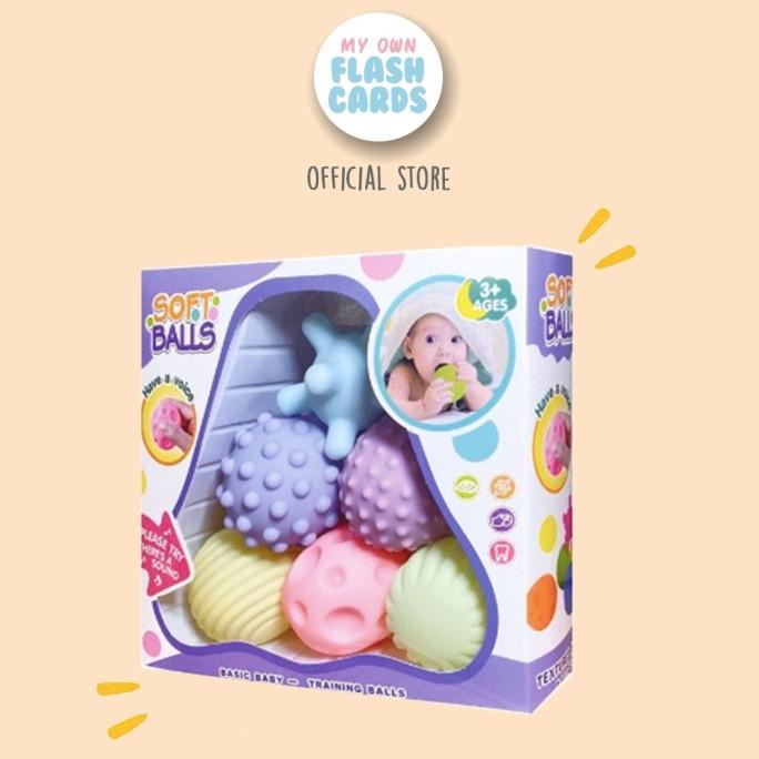 Jual Soft Sensory Balls 6Pcs Baby Education Toy Mainan Sensorik Anak ...