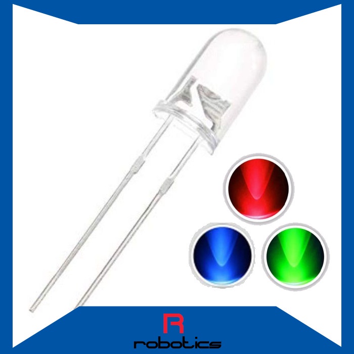 Jual Flashing RGB Clear 5mm LED 2p 2 pin Blink Color warna warni ...