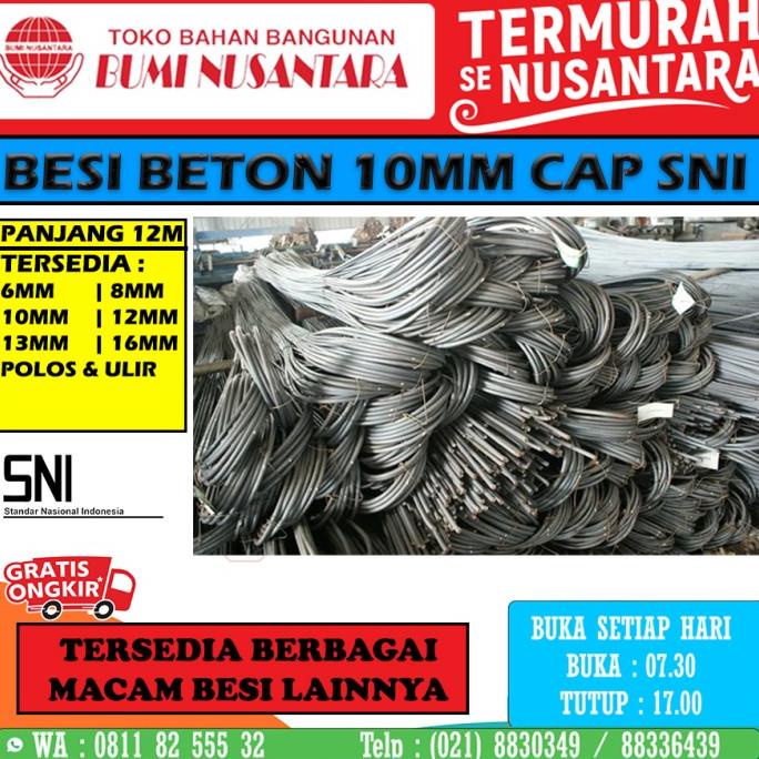 Jual Besi Beton 10 mm SNI Polos TS 280 Ulir behel 10mm Besi Lonjor ...