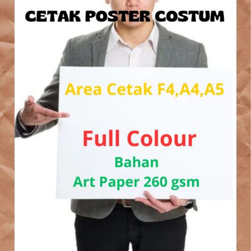 Jual Cetak Poster Uk F4, A4 & A5 Custom | Shopee Indonesia