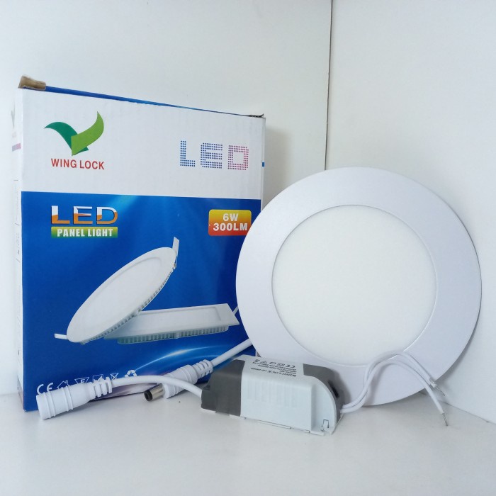 Jual lampu downlight led 6 watt kuning ib lampu panel led 6w tipis ...