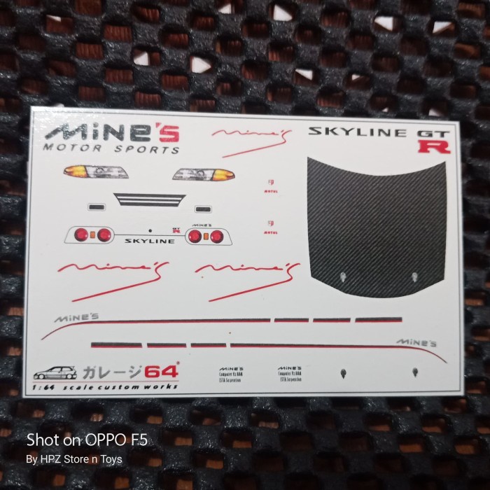 Jual Decal Set Hotwheels Nissan Skyline R32 Mines Motorsport | Shopee ...