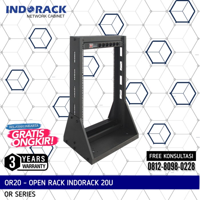 Jual Open Rack INDORACK Rak Server 20U OR20 | Shopee Indonesia