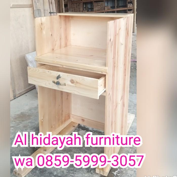 Jual Meja Kasir Mini Kayu Jati Belanda | Shopee Indonesia