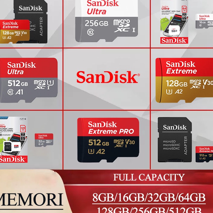 Jual Harga Termurah Kartu Memori Memory card 16GB/32GB/64GB/128GB/256GB ...
