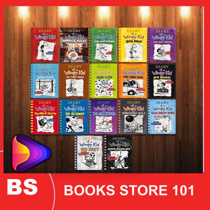 Jual PROMO!!! DIARY OF A WIMPY KID 17 BOOKS COLLECTION BY JEFF KINNEY ...