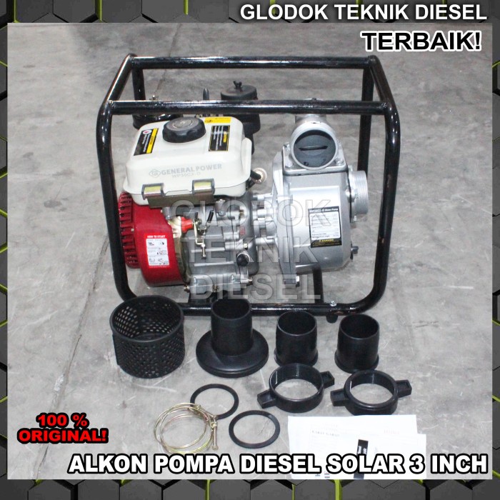 Jual Pompa Diesel Solar Mesin Pompa Air Sawah Irigasi Alkon 3 Inch ...