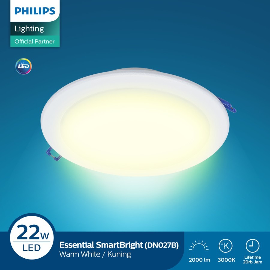 Jual Philips Lampu Downlight LED DN027B LED20/WW 22W D200 RD Kuning ...