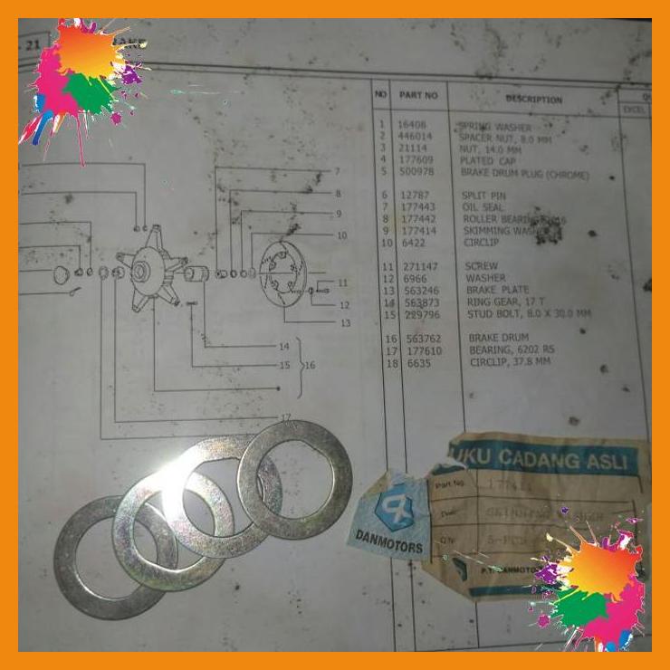 Jual skiming washer ring d vespa new px original nos [nghv] | Shopee ...