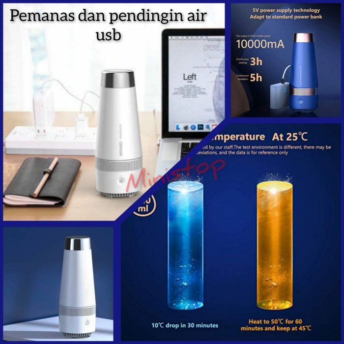 Jual termos pemanas air dan pendingin air usb portable 2 in 1 thumbler ...