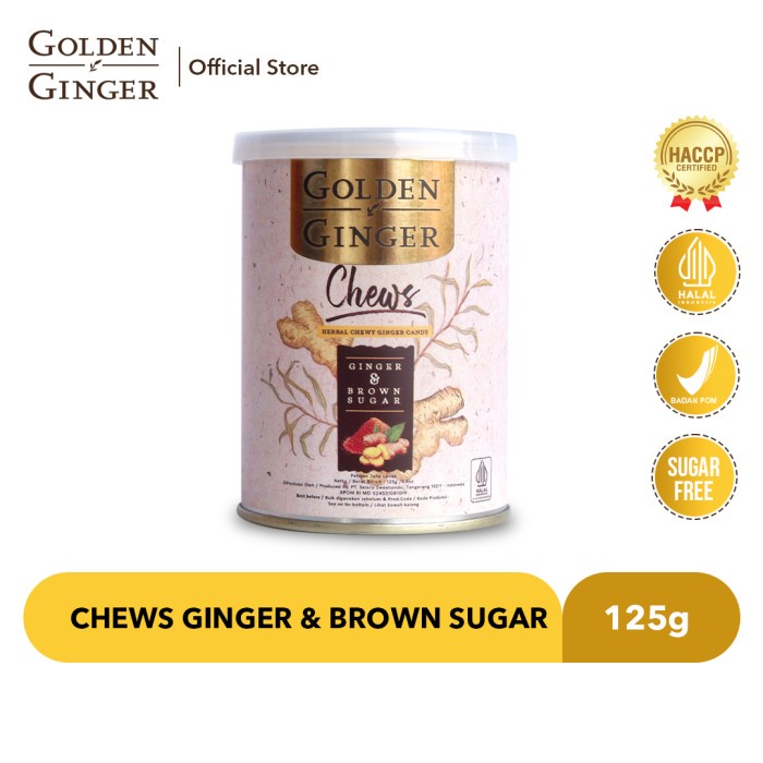 Jual Golden Ginger Chews Ginger Brwn Sugar 125Gr | Shopee Indonesia