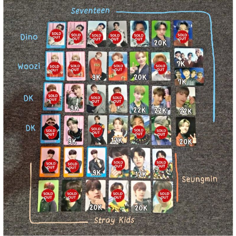 Jual PHOTOCARD DICON SEVENTEEN STRAY KIDS OFFICIAL WTS PC READY INA DINO DK WOOZI THE8 SEUNGMIN ...