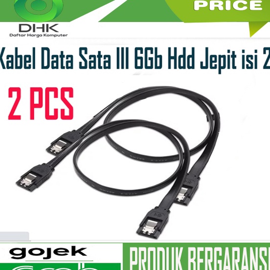 Jual Model Baru Kabel data Sata 3 / Sata III 6Gb Hdd Jepit isi 2 ...