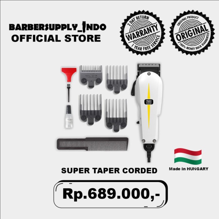 Jual Wahl Super Taper ORIGINAL USA Alat Cukur Super Taper Lengkap ...