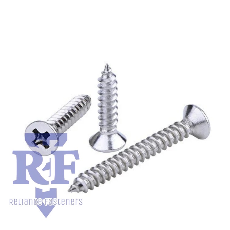 Jual (100 PCS) Sekrup Skrup FH #8x2 1/2" / Self Tapping Screw Flat Head ...