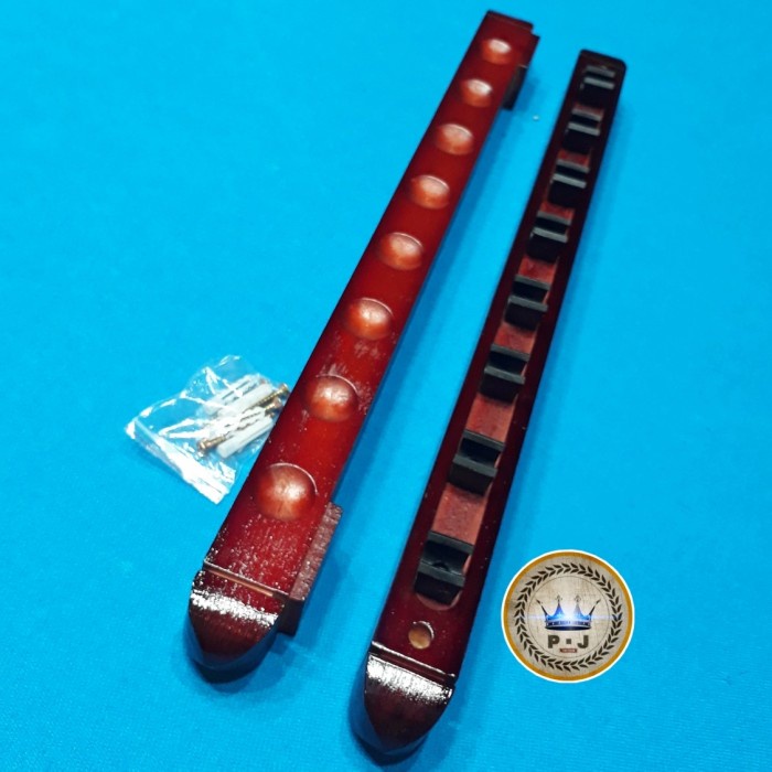 Jual Billiard Stick Wooden Wall Rack Rak Dinding Stik Billiard 7 Clips ...