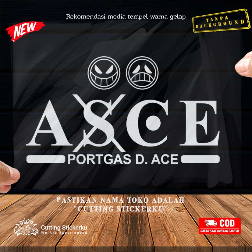 Jual Cutting Sticker Ace Name Logo Variasi Motor Mobil Stiker Anime ...