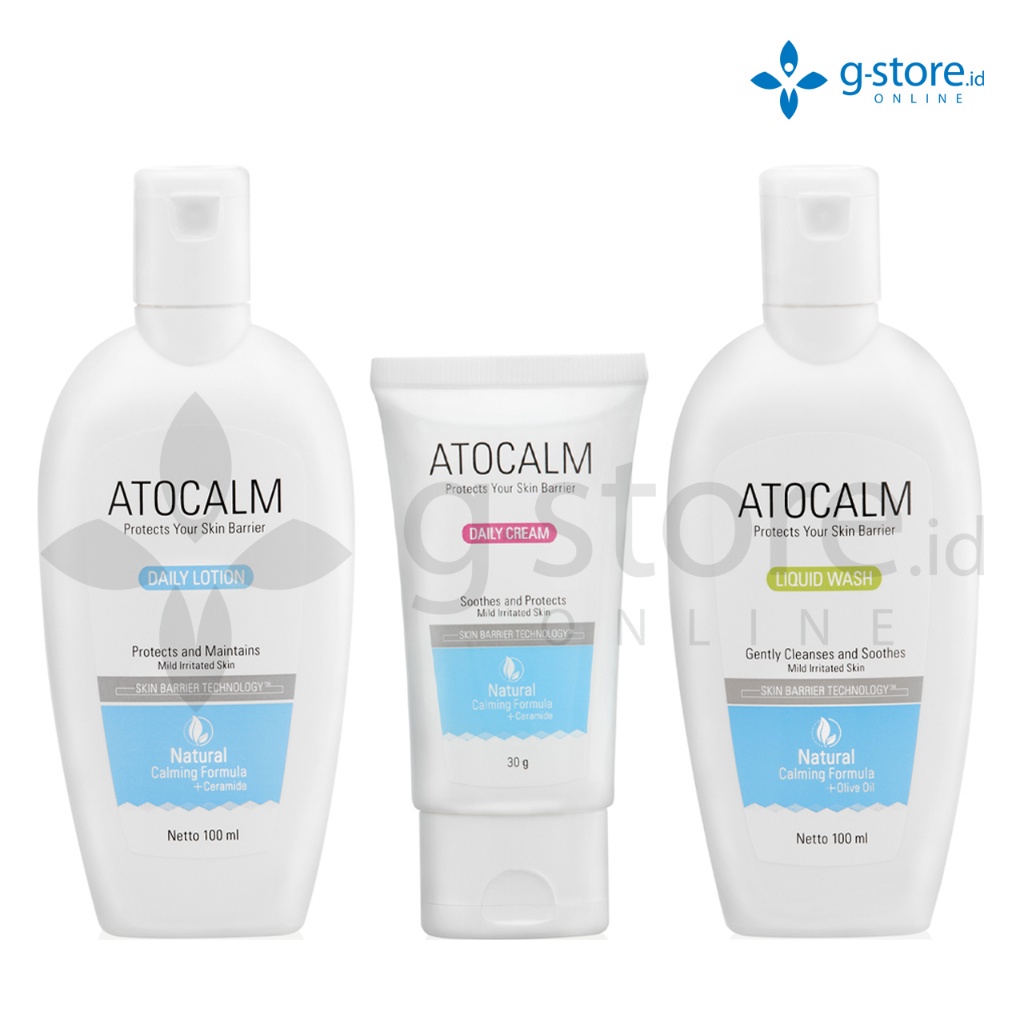 Jual Atocalm - Daily Cream 30gr, Liquid Wash 100ml, Daily Lotion 100ml ...
