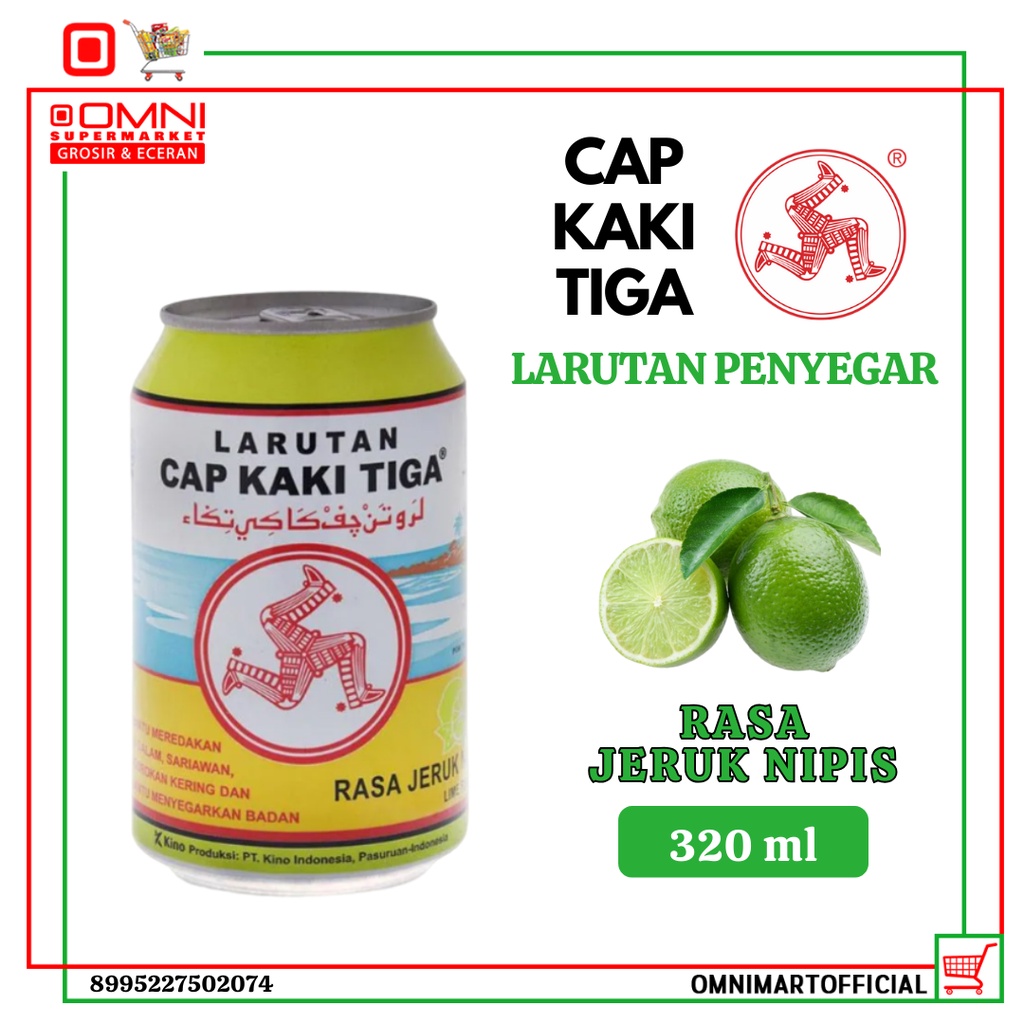 Jual Cap Kaki Tiga Jeruk Nipis Can Kaleng 320 Ml Larutan Penyegar | Shopee Indonesia