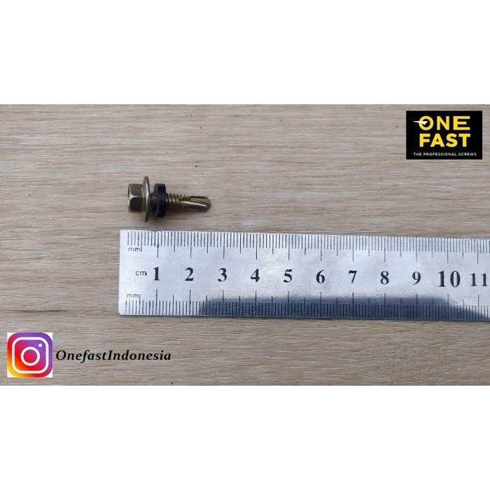 Jual SEKRUP SDS KARET(SELF DRILING SCREW)12 X 3/4 (20mm) | Shopee Indonesia