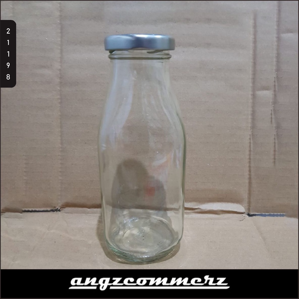 Jual Botol Kaca Minuman Tutup Silver 200ml | Shopee Indonesia