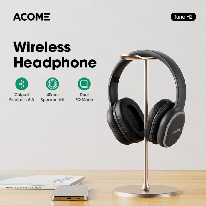 Jual ACOME TUNE H2 HEADPHONE BLUETOOTH 5.3 / HEADSET EARPHONE WIRELESS ...