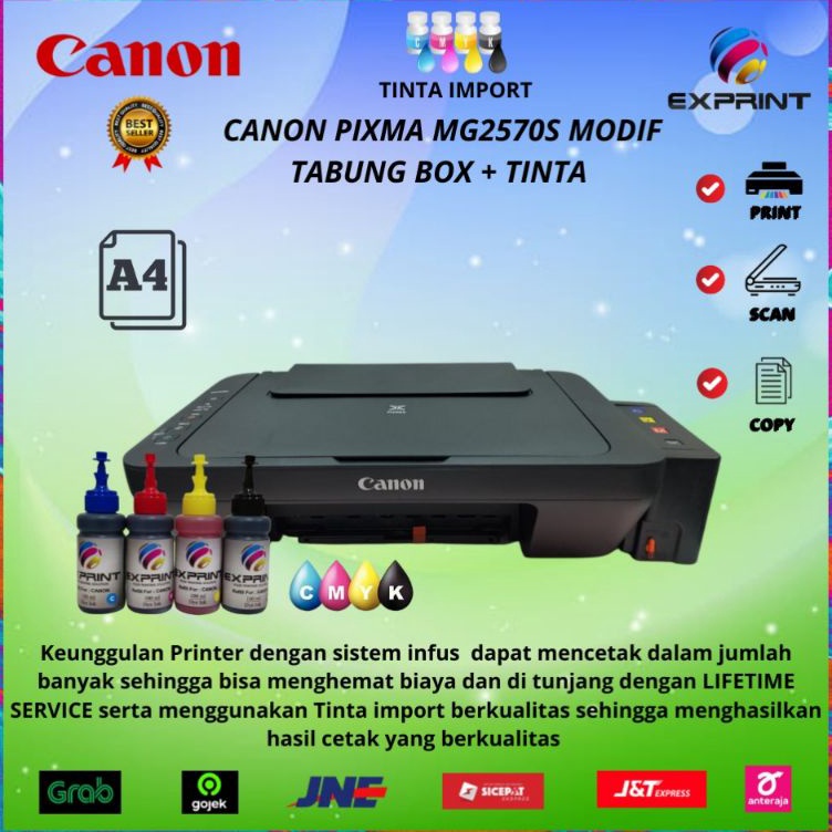 Jual Harga Murah Printer Canon Pixma MG2570s All In One+infus Tabung ...