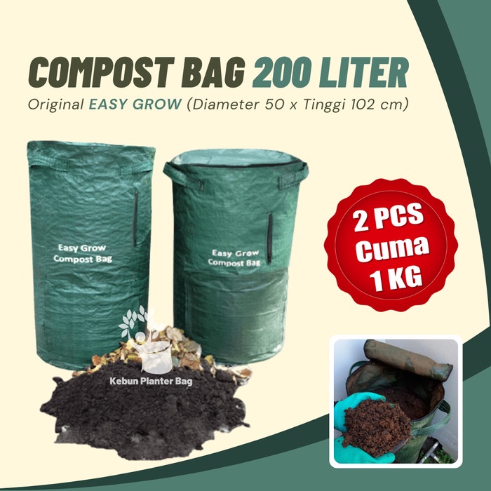 Jual Compost Bag 200 Liter Tas Daur Ulang Sampah Organik Kompos ...