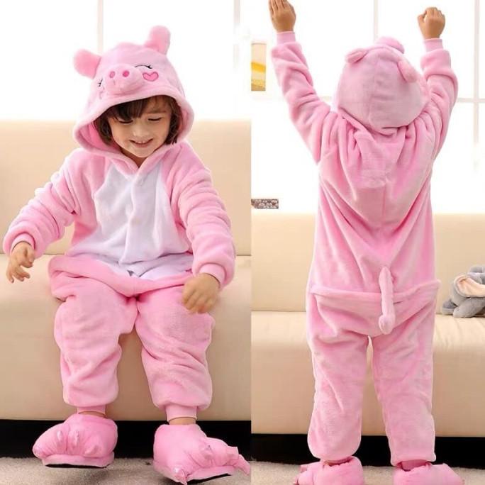 Jual KOSTUM ONESIE PIG BABI PIGGY COSPLAY PIYAMA ANAK | Shopee Indonesia