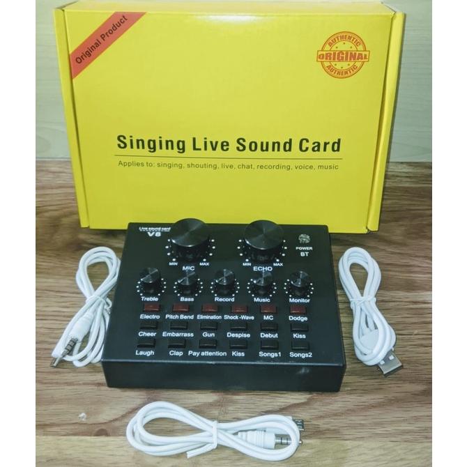 Jual Viral Sound Card V8 Mixer Bluetooth Soundcard V8 Audio Soundcard ...
