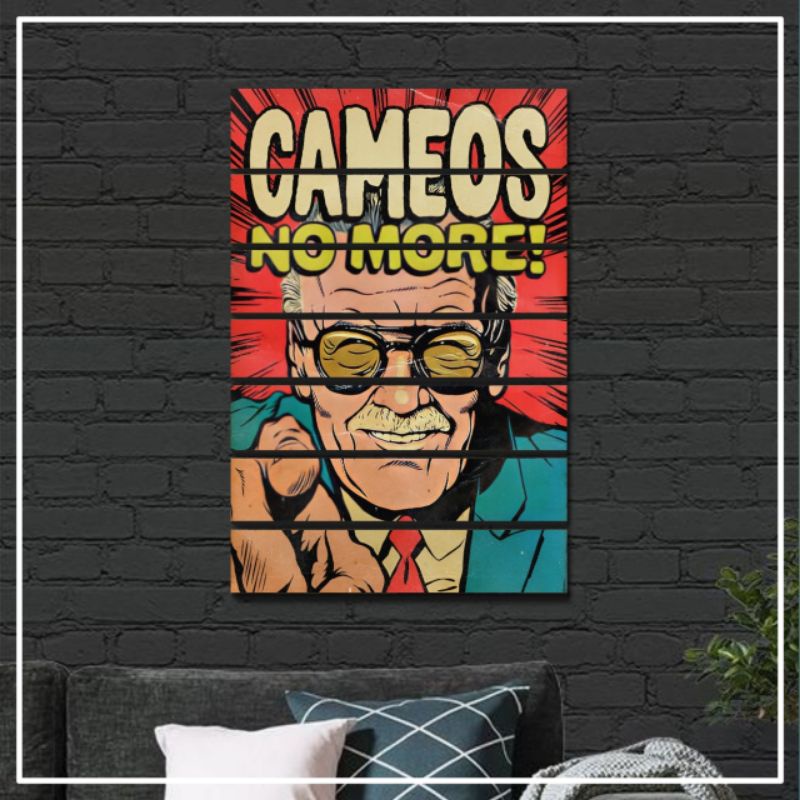 Jual Dekorasi hiasan dinding poster kayu comic retro cameos 1 pasang ...